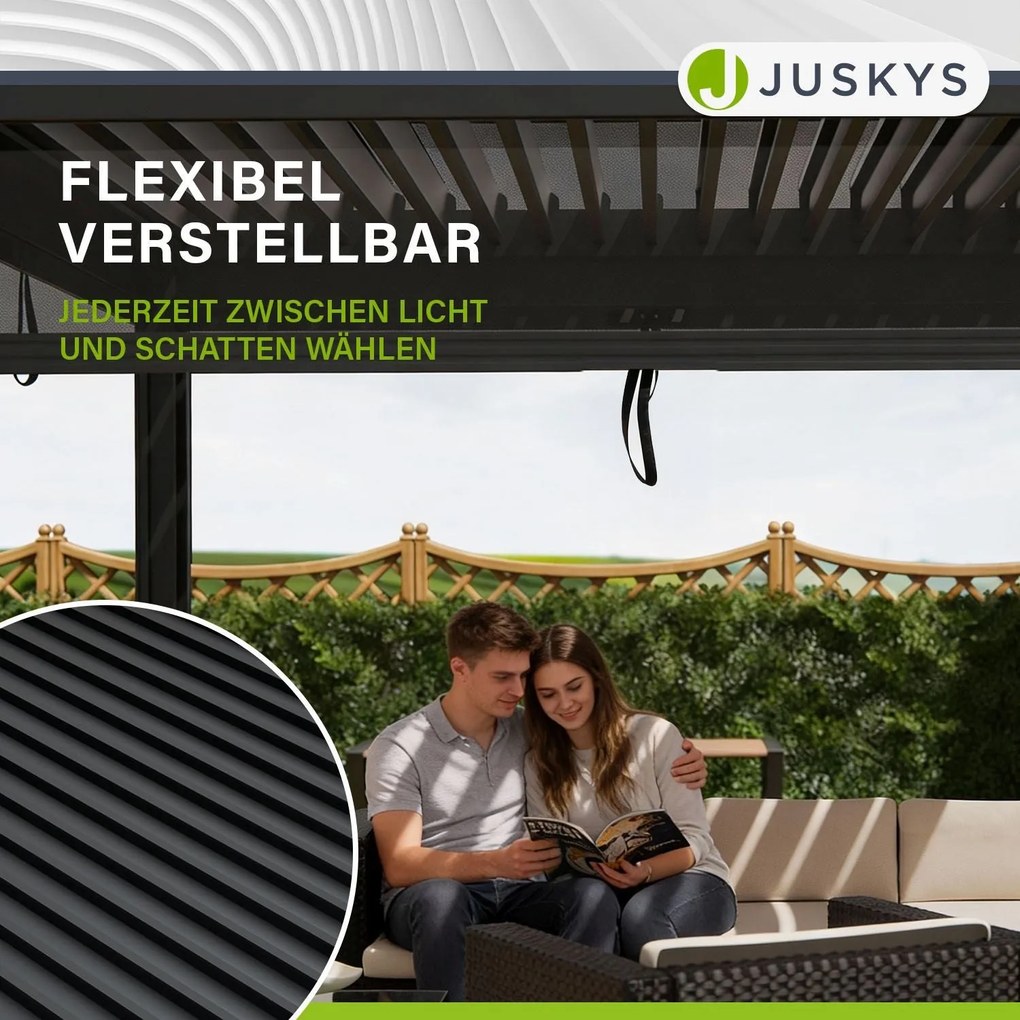 Juskys Lamelová pergola Tahiti Velikost: 3 × 5,9 m