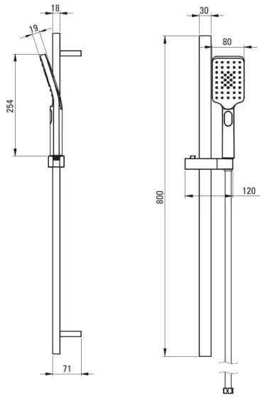 Deante NGA_052K - Sprchová sada ALPINIA lesklý chrom
