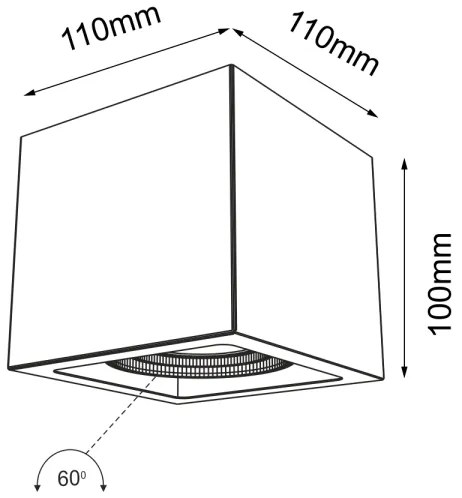 Shilo 1135 - Bodové svítidlo AWA 1xGU10/15W/230V černá