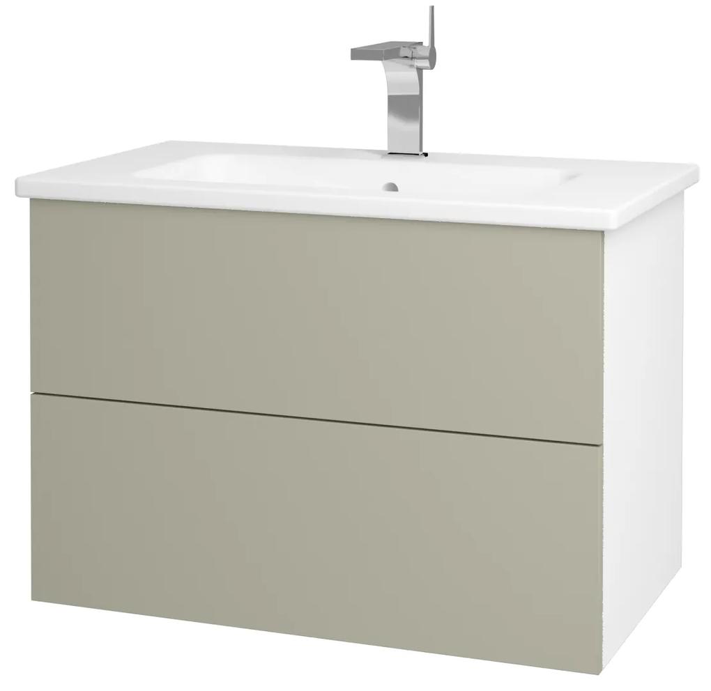 Dřevojas Koupelnová skříň VARIANTE SZZ2 80 (umyvadlo Euphoria) Varianta: N01 Bílá lesk / L01 Bílá vysoký lesk