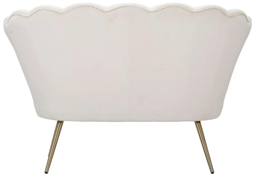 Designová pohovka Nahimana 130 cm bílá / zlatá