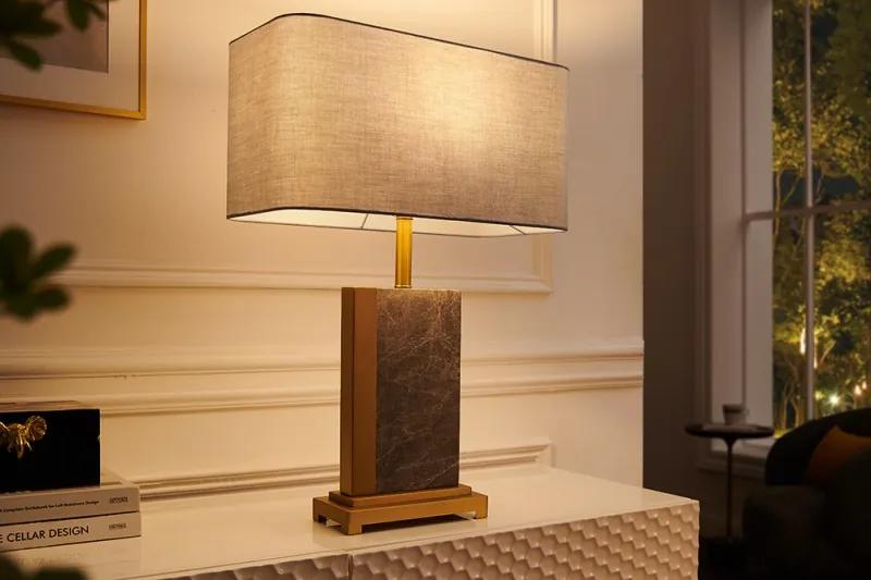 Noble Home Zlato-šedá stolní lampa Elegancia
