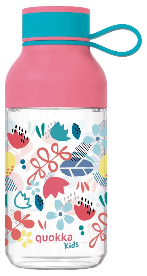 Plastová láhev Ice Kids s květinami 430 ml