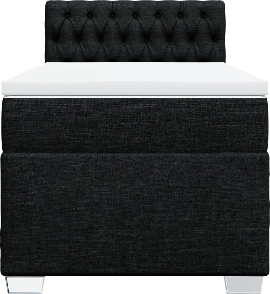 Box spring postel s matrací černá 100 x 200 cm textil 3288108