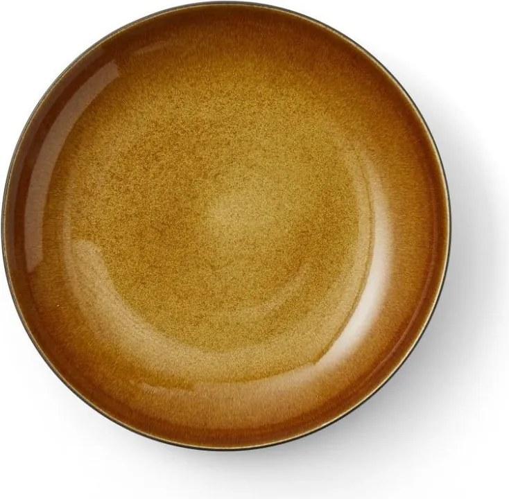 Černá/jantarová mísa z kameniny ø 40 cm Gastro Black/Amber – Bitz