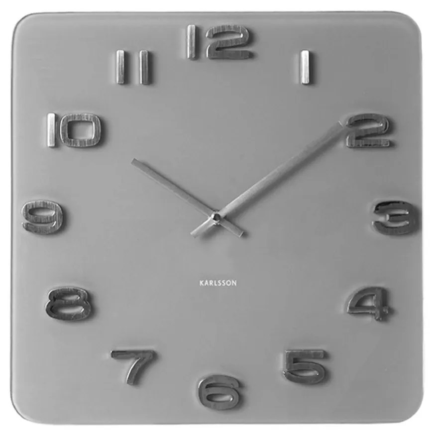 KARLSSON Nástěnné hodiny Vintage – šedé 35 × 35 cm
