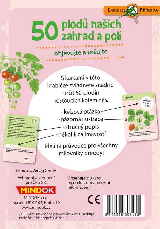MINDOK HRA kvízová Expedice Příroda: 50 plodů našich zahrad a polí naučná mn345