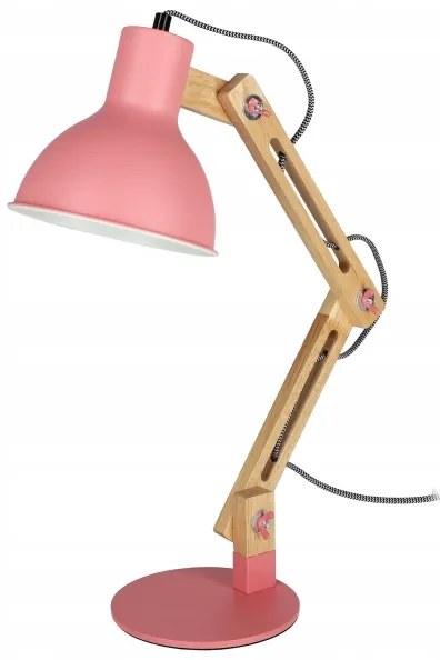 Stolní lampa 1xE27/40W/230V růžová