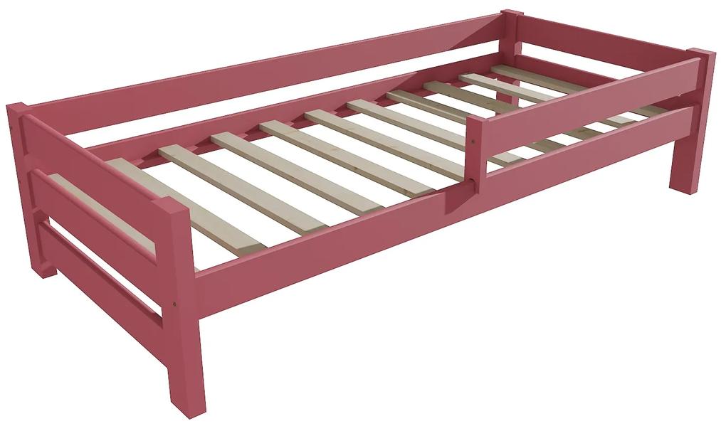 Vomaks Dětská postel se zábranou VMK013D KIDS Rozměr: 80 x 180 cm, Barva: barva růžová