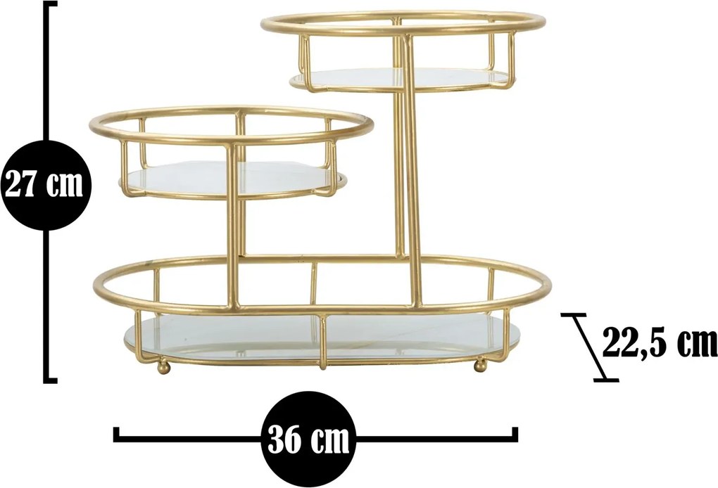 Stojan na květiny Trayi zlatý
