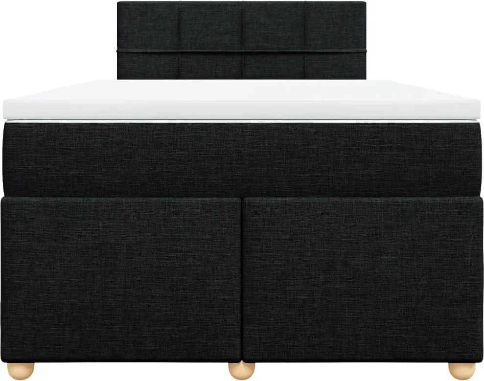 Box spring postel s matrací černá 120x200 cm textil 3286649
