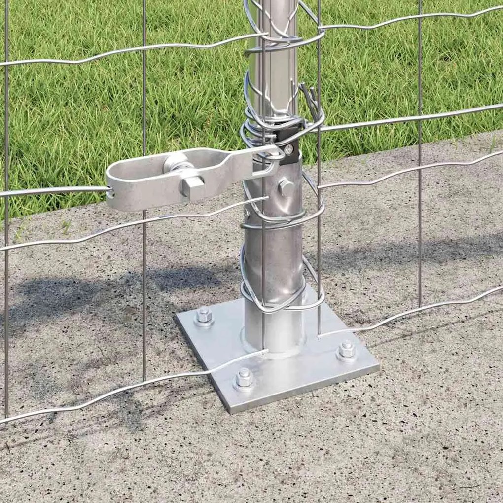 Zahradní euro plot s betonovým základem 10 x 0,4 m Stříbrná 3351005