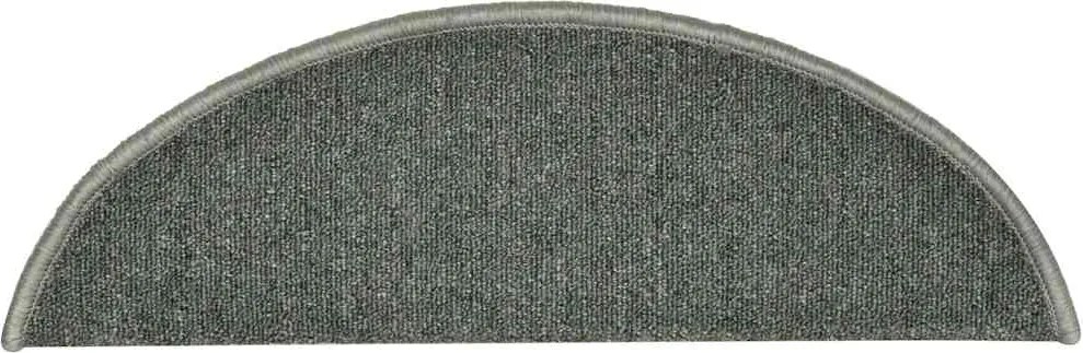 Schodové rohože 30 ks 56 x 17 x 3 cm tmavě zelené půlkulaté 3365741