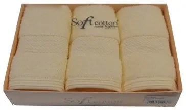Soft Cotton Dárková sada malých ručníků DELUXE Krémová