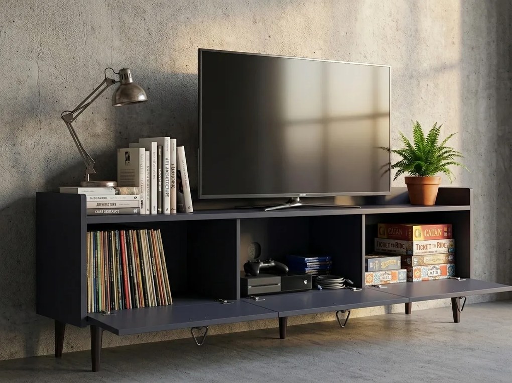 TV stolek PIENA 160 cm, antracitový