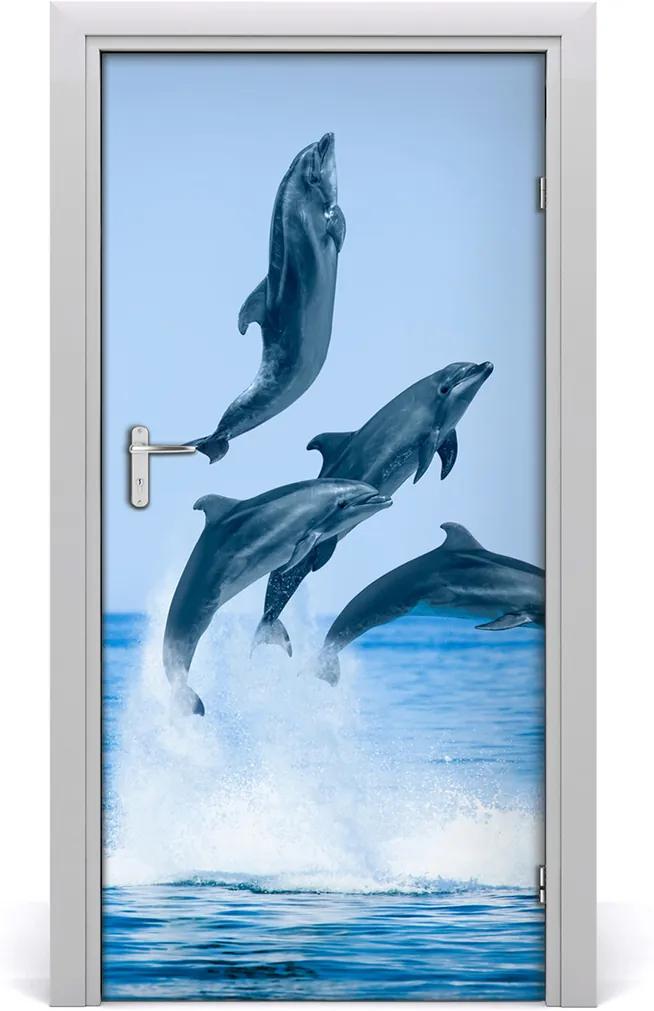 Fototapeta samolepící na dveře skákající delfíni | BIANO