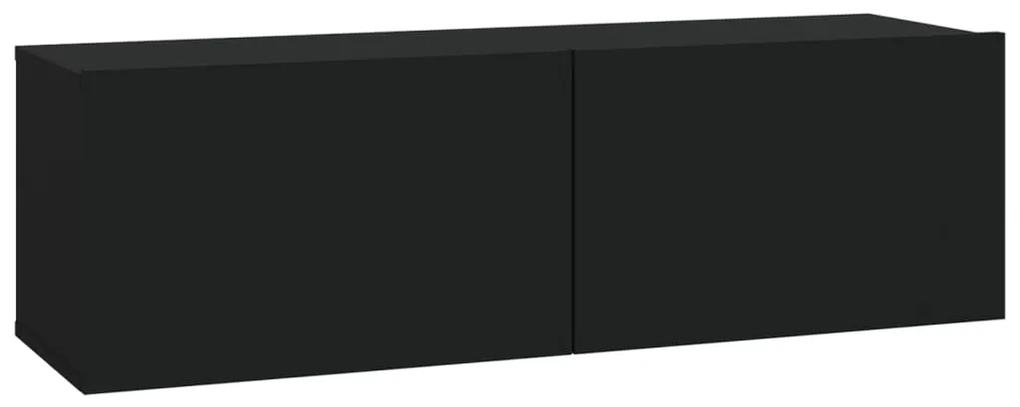 8dílný set TV skříněk černý kompozitní dřevo - Default Title