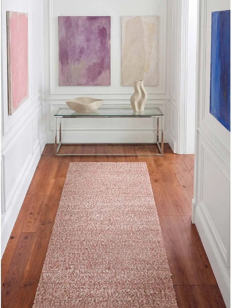 Starorůžový ručně tkaný běhoun 80x300 cm Notting Hill Portobello – Ted Baker