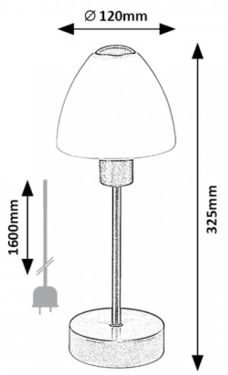 RABALUX Moderní stolní stmívatelná lampa LYDIA, 1xE14, 40W, černá 002296