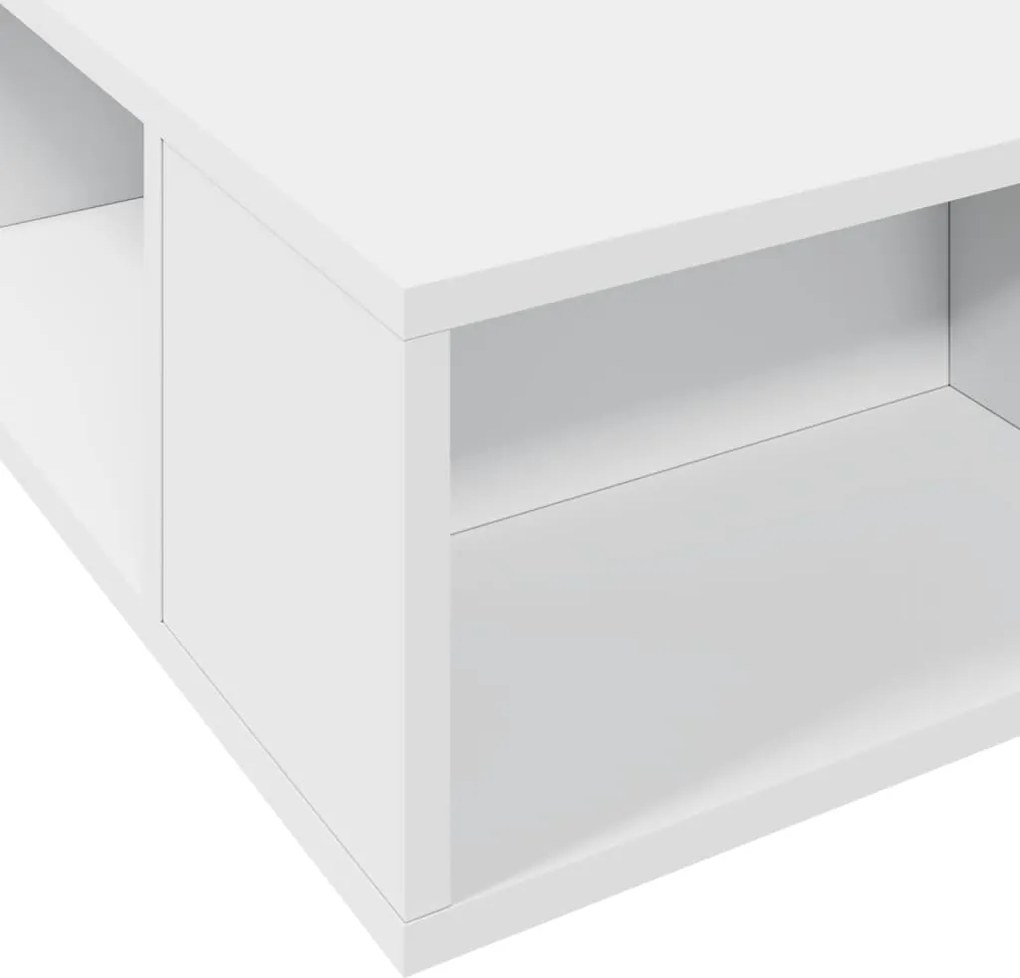 Rám postele bílý 150 x 200 cm kompozitní dřevo 3280468