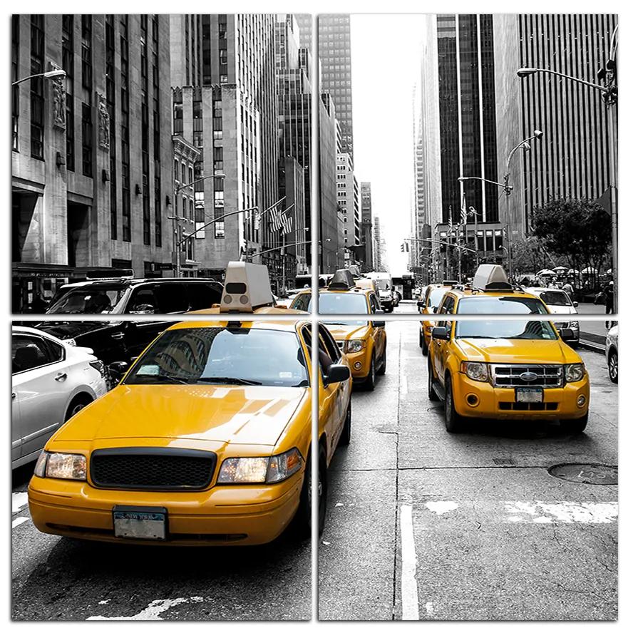 Obraz na plátně - Taxi z New Yorku - čtverec 3927D (100x100 cm)