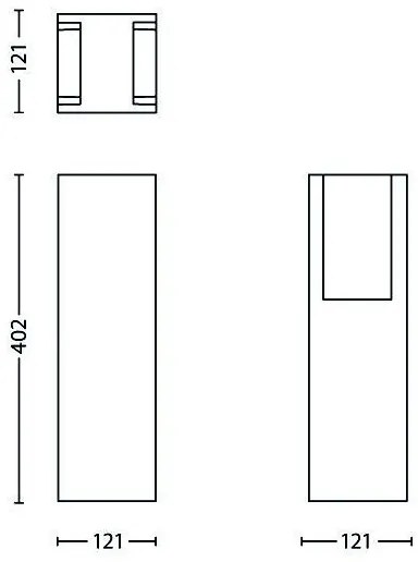 Philips - Venkovní lampa BRIDGE 1xE27/14W/230V IP44 40,2 cm