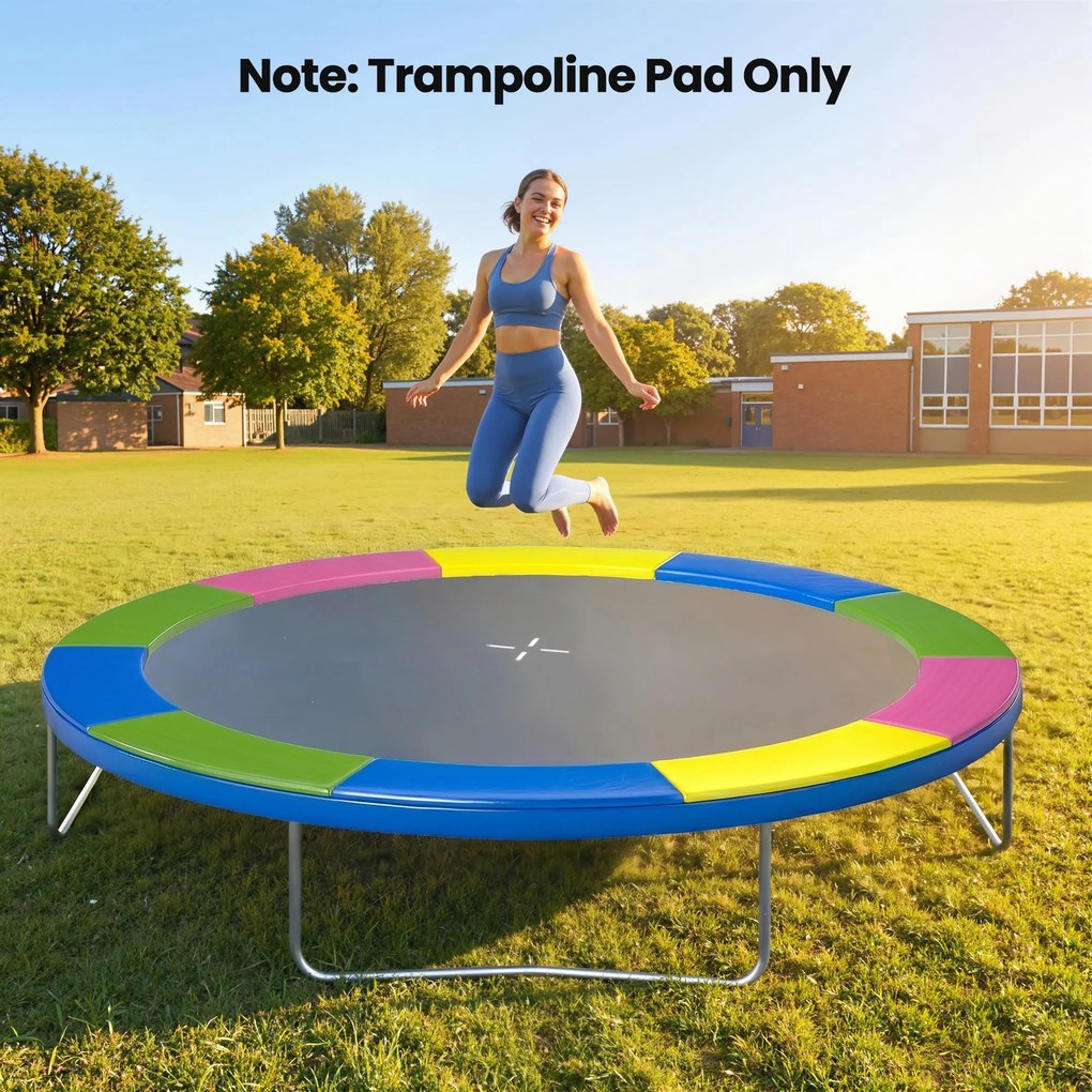 Kryt hrany trampolíny SPORTNOW Ø305 cm, barevný, odolný proti povětrnostním vlivům a UV záření, ideální pro zahradní trampolíny | Aosom.de
