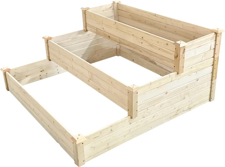 Modulární vyvýšený záhon, hnědý, dřevo, SANYM