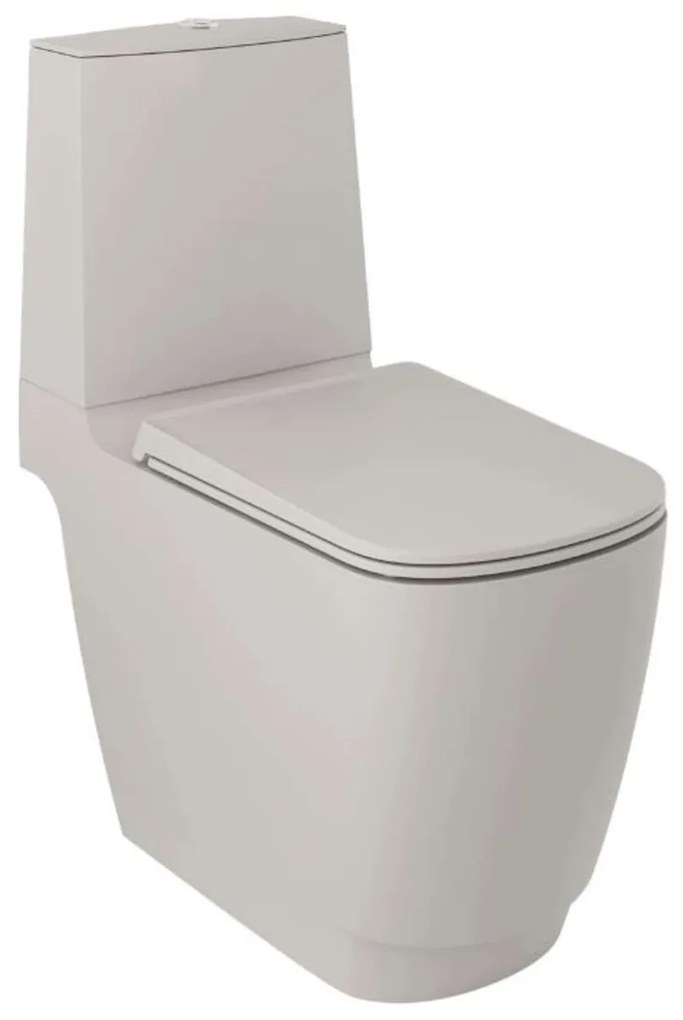 Kludi Resa S - WC kombi mísa, spodní odpad, Rimless, Spiralflush, matná písečně šedá 27WCB02O2