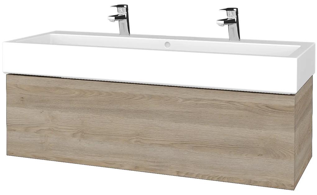 Dřevojas Koupelnová skříňka VARIANTE SZZ 120 Varianta: N01 Bílá lesk / D02 Bříza