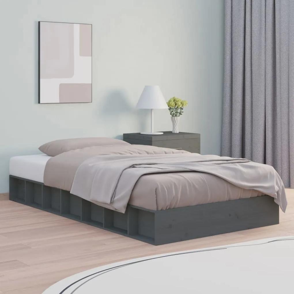 vidaXL Rám postele voskově 135 x 190 cm masivní borovice [820712] Barva: Černá