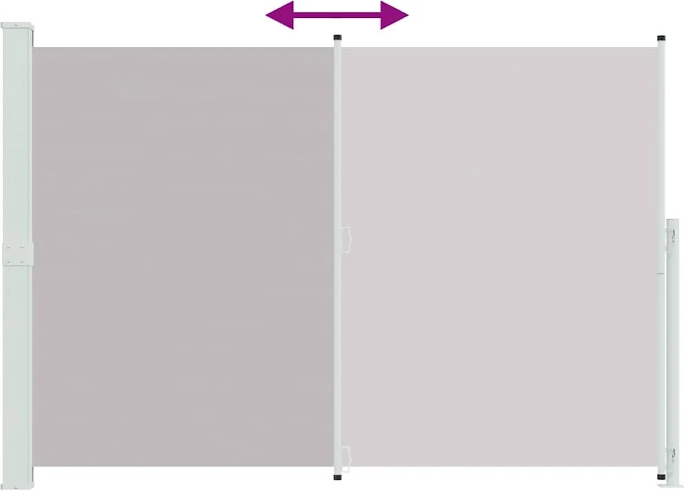Zatahovací boční markýza 200 x 314 cm šedá 313413