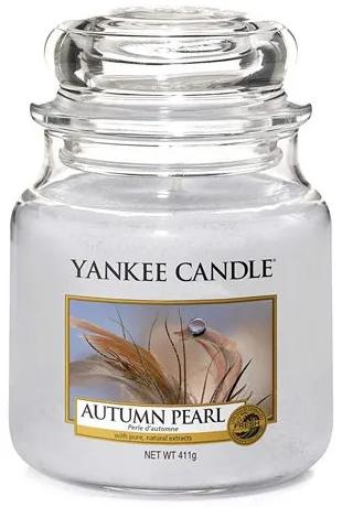 Yankee Candle Svíčka Yankee Candle 411g - Autumn Pearl, šedá barva, sklo, vosk