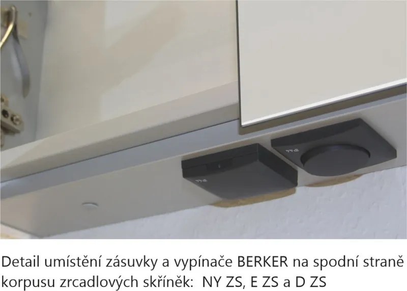 INTEDOOR zrcadlová skříňka s LED osvětlením D ZS 60 Varianta: A0016 Bílá LESK