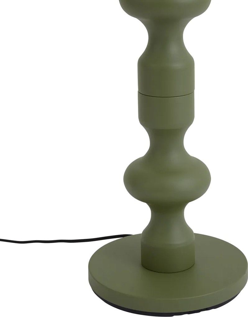 Retro stojací lampa zelená s látkovým stínidlem 160 cm - Captain