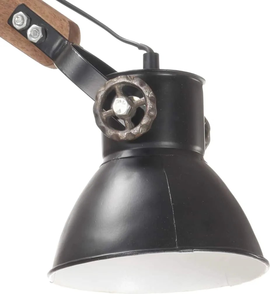 Nástěnná lampa industriální styl černá kulatá E27 320577