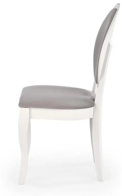 HALMAR VELO židle bílá/šedá