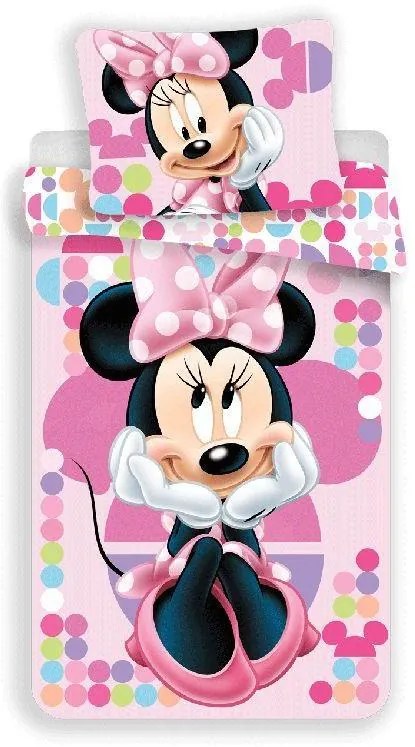 JERRY FABRICS Povlečení Minnie pink 03 micro Polyester - mikrovlákno, 140/200, 70/90 cm