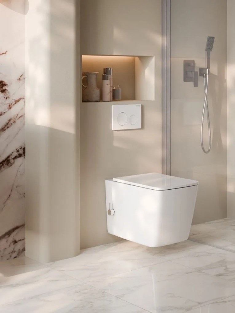 UPTrend Závěsná WC mísa s funkcí bidetu ORION TR2237 včetně Soft-Close sedátka, bílá lesk