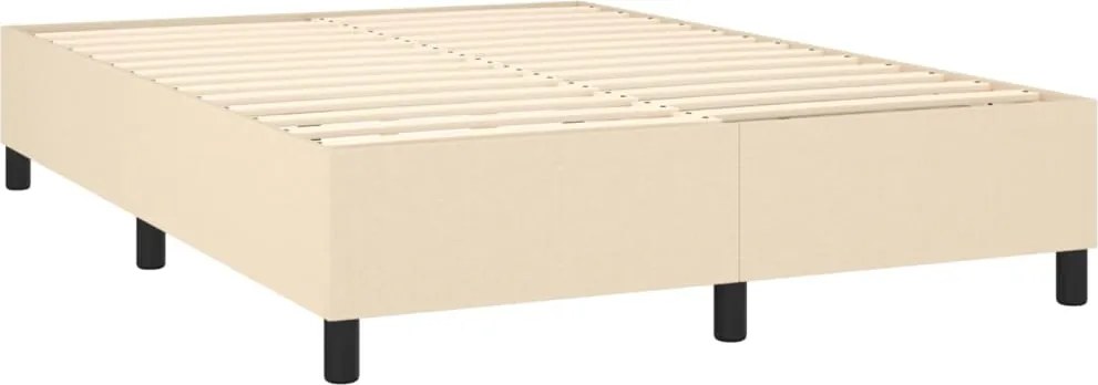Box spring postel s matrací krémová 140x200 cm textil 3136602