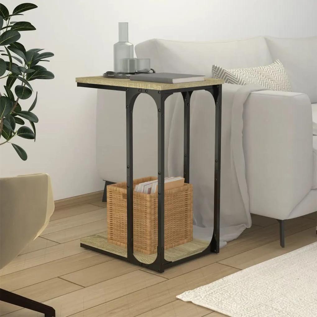 vidaXL Odkládací stolek 40 x 30 x 60 cm kompozitní dřevo [825820] Barva: Černá