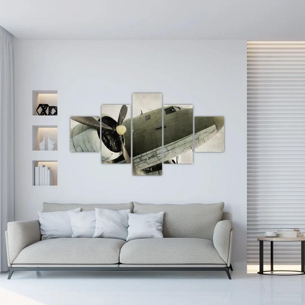 Obraz - Staré vrtulové letadlo (125x70 cm)