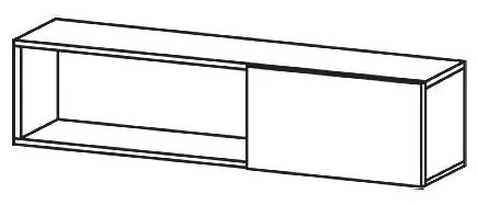 Obývací stěna 3D | sestava B | bílá/dub kraft zlatý | 7 dílů