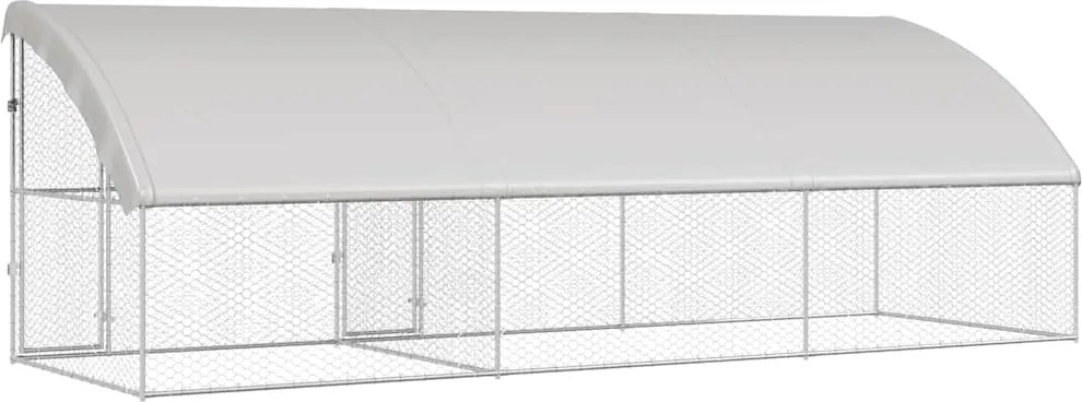 Psí kennel 3 ks Stříbrná 6 x 2 x 2 m Pozinkovaná ocel 3368331