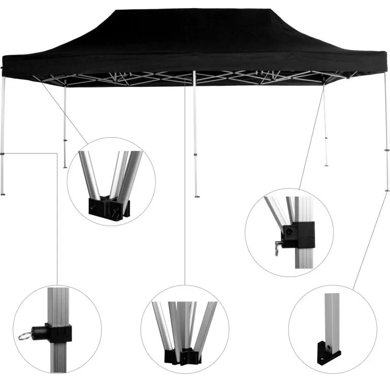 INSTENT 58618 Zahradní párty stan 3 x 6 - nůžkový - modrý