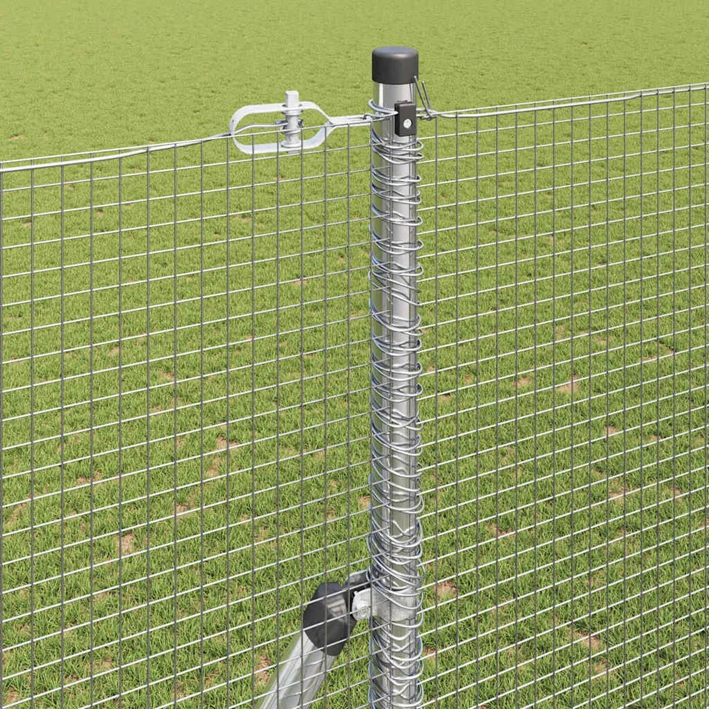 Zemní upevnění svařované drátěné ploty 50 x 1,6 m Stříbrná 3351657