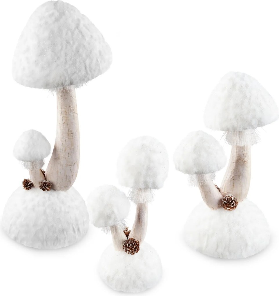 DEKORAČNÍ FIGURKA MUSHROOMS 25X36X51CM VÍCEBAREVNÁ