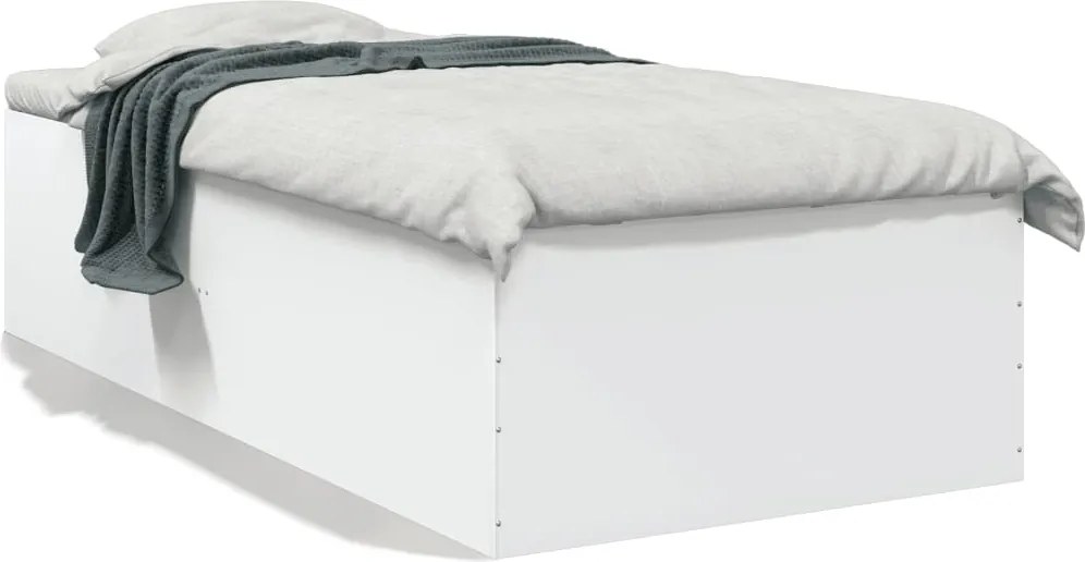 Rám postele bílý 90 x 200 cm kompozitní dřevo 3280965