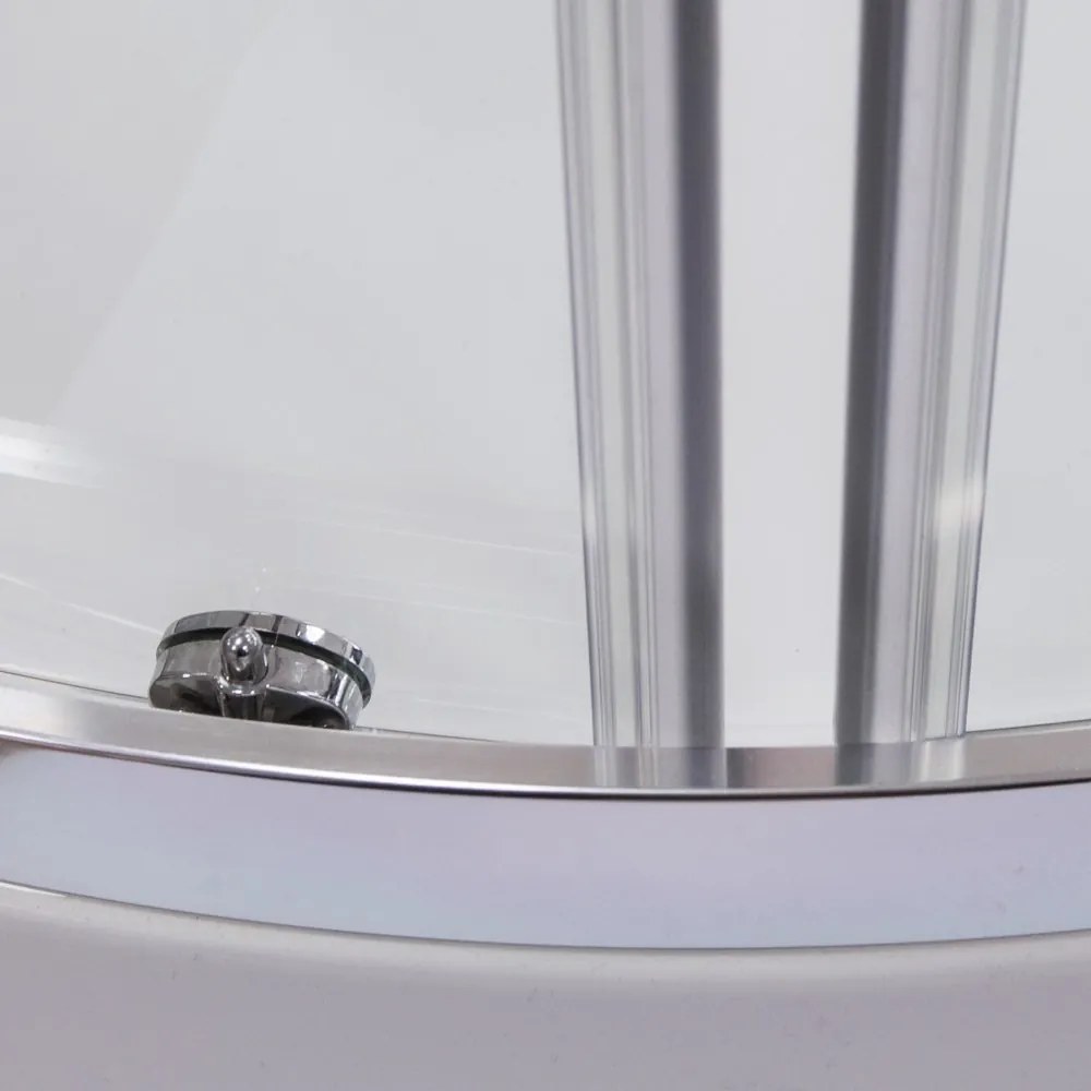 Čtvrtkruhový sprchový kout s dvoudílnými posuvnými dveřmi LLR2 1900 mm 776-798 410 Grape S Bílý LLR2/800 555-8000000-04-11