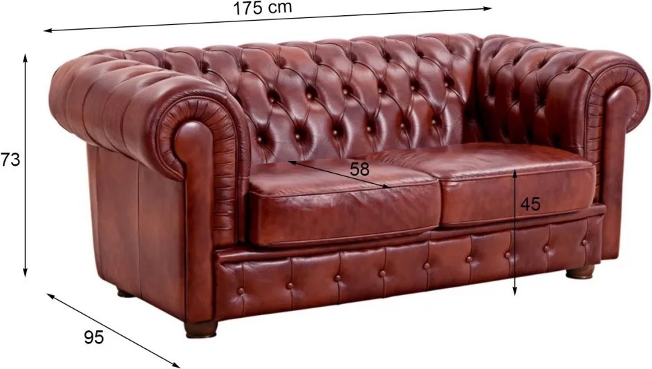 Askont Pohovka Chesterfield Windsor 2M